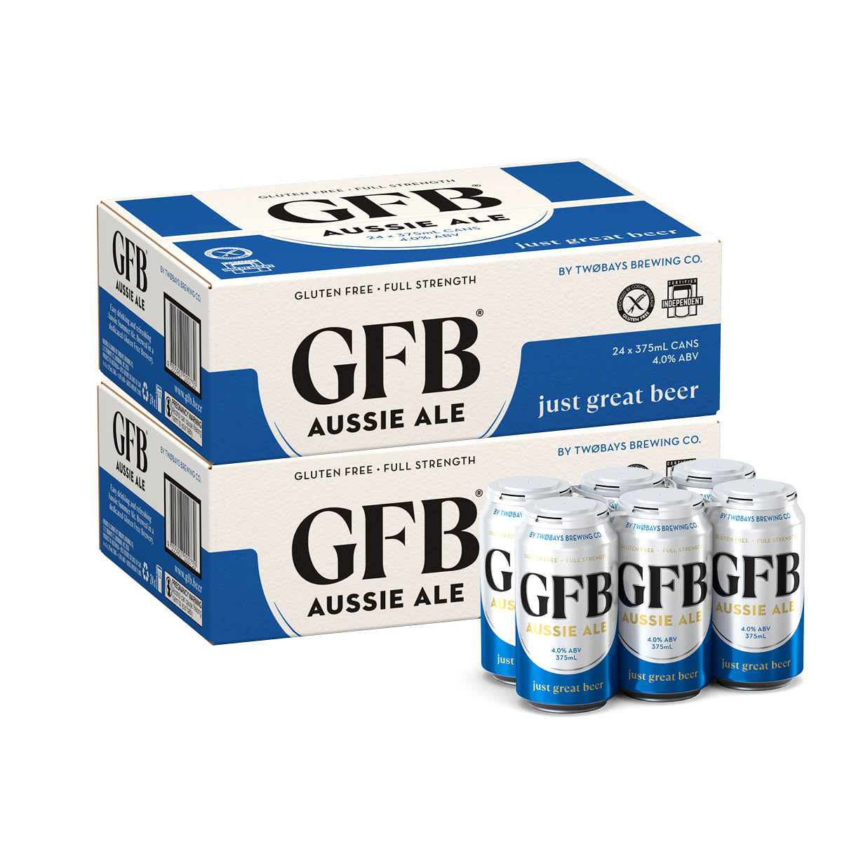 GFB Aussie Ale Double Carton | Gluten Free Beer — TWØBAYS Brewing Co