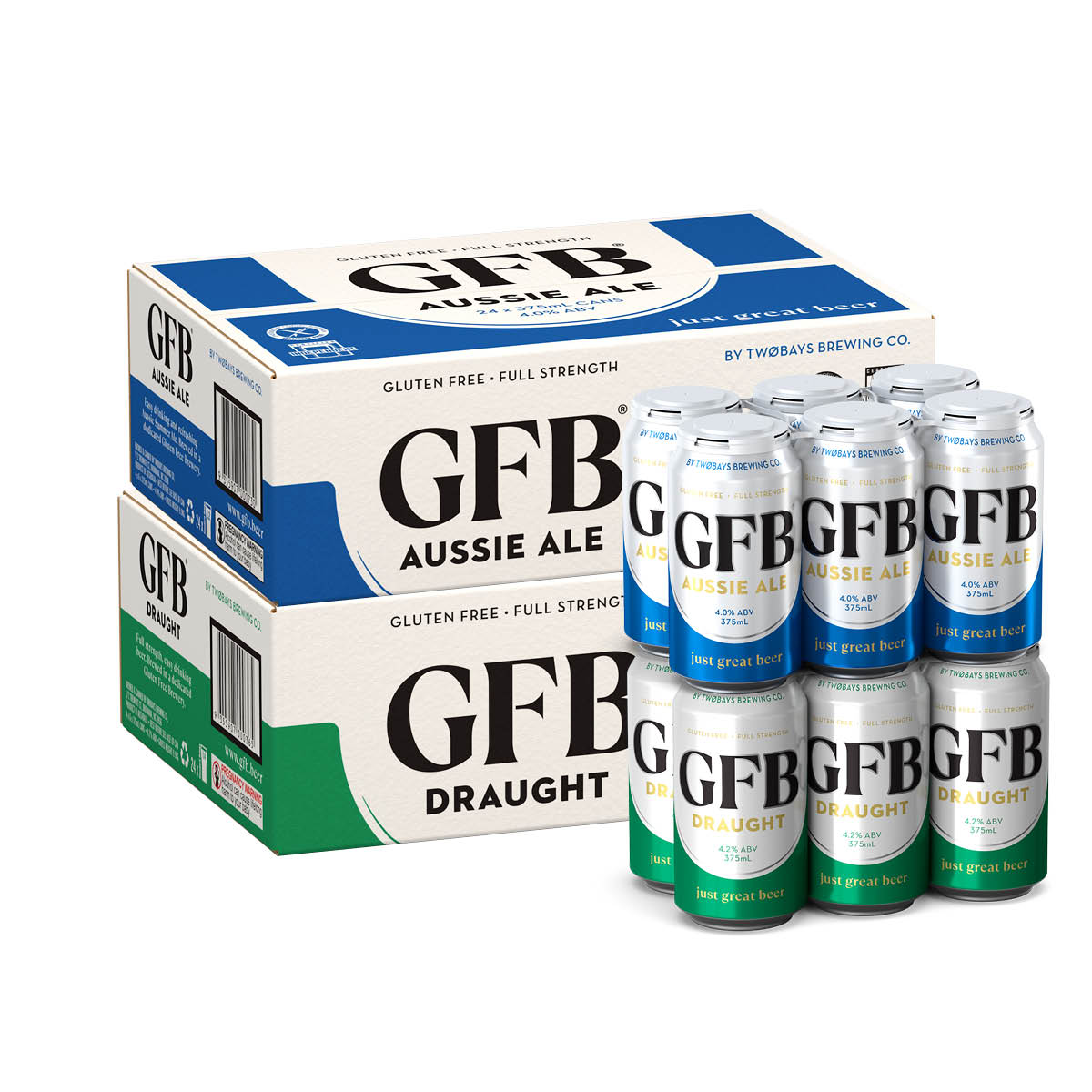 GFB Aussie Ale and Draught Double Carton | Gluten Free Beer – TWØBAYS ...