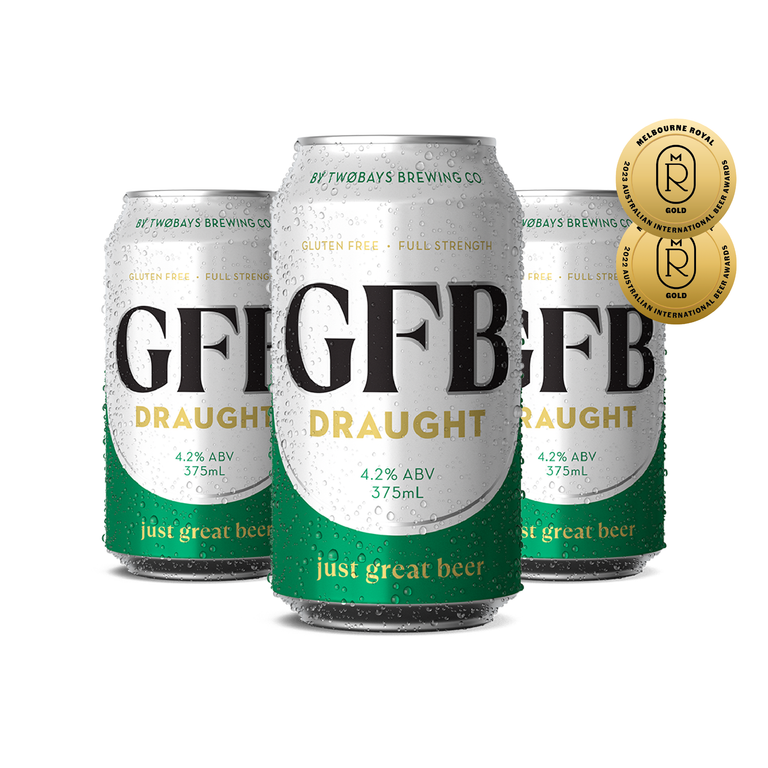 GFB Draught | Gluten Free Classic Aussie Beer | TWØBAYS Brewing Co