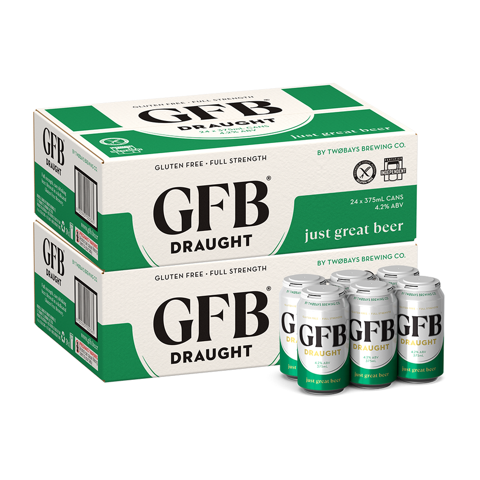 GFB Draught | Gluten Free Classic Aussie Beer | TWØBAYS Brewing Co